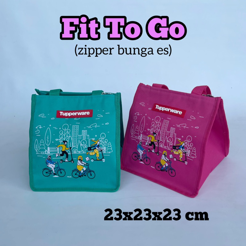 Jual Fit To Go Lunch Bag Tupperware (zipper bunga es) | Shopee Indonesia