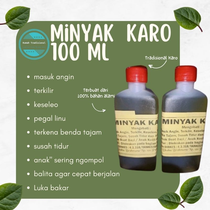 Jual Minyak Karo Asli 100 ml | Shopee Indonesia