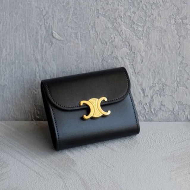 Jual Celine Triomphe Trifold Flap Wallet | Shopee Indonesia