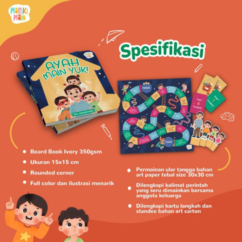 Jual board book Ayah Main yuk free ular tangga | Shopee Indonesia