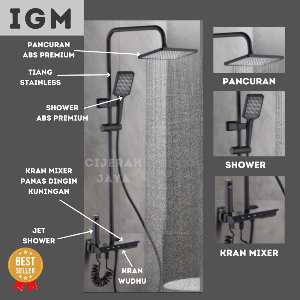 Jual SHOWER COLOUMN PIANO SET PANAS DINGIN HITAM IGM IK-061 PREMIUM ...