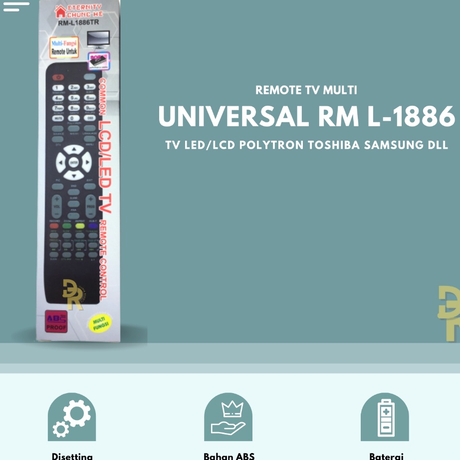 Jual LDCN5134 READY STOK Remot Remote TV Multi 1886 Universal tanpa ...