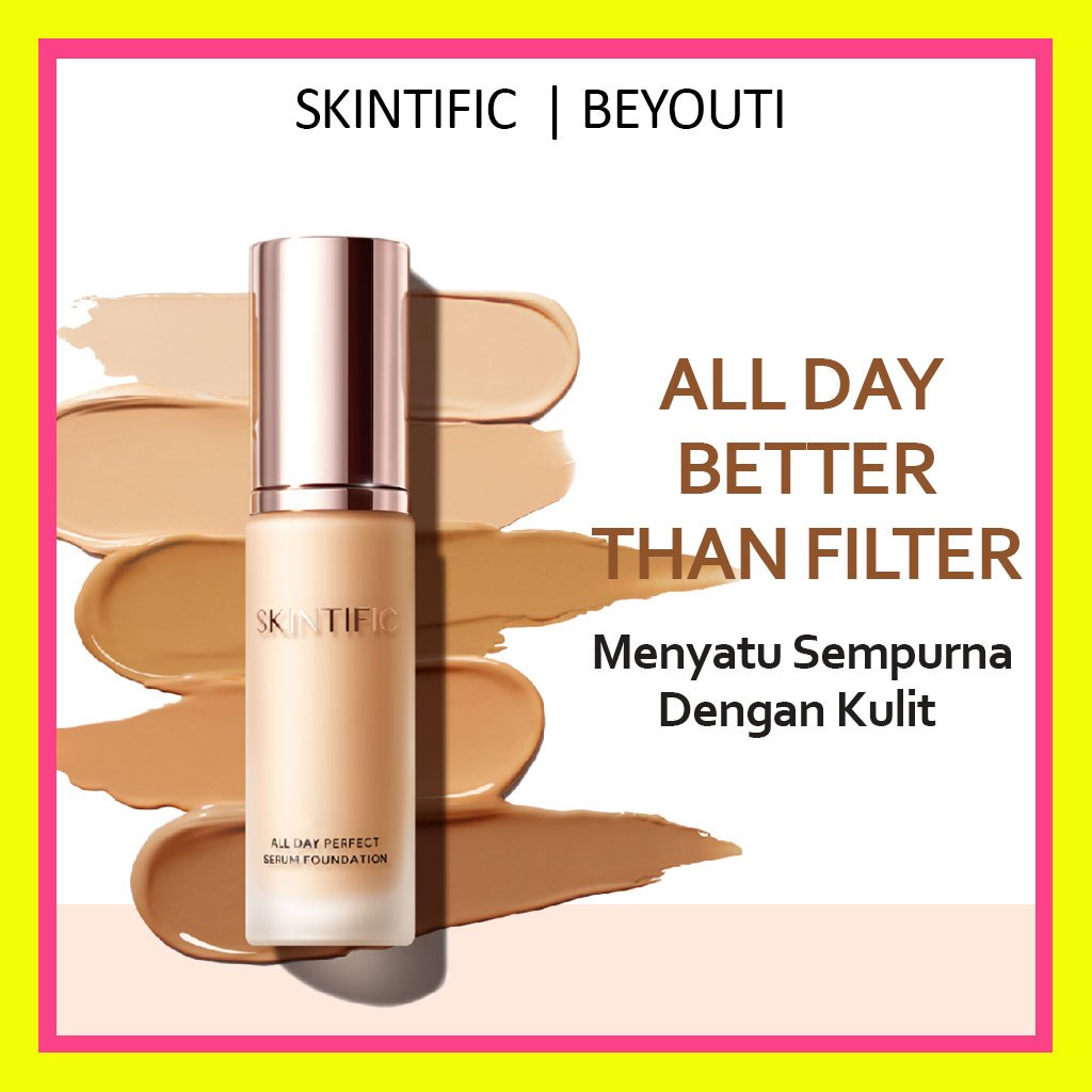 Jual SKINTIFIC All Day Perfect Serum Foundation Full Coverage 25ml ...