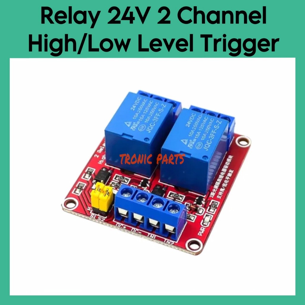 Jual Relay 24V 2 Channel Module High / Low Level Trigger Opto Isolation 2CH | Shopee Indonesia