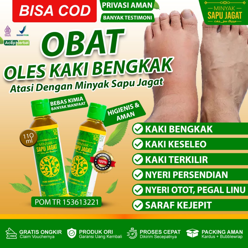 Jual Obat Oles Kaki Bengkak Keseleo Terkilir Nyeri Sendi Lutut Sakit ...