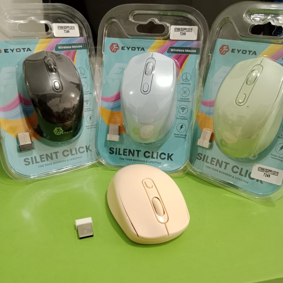 Jual Mouse Eyota M77 Mouse Wireless Silent Click | Shopee Indonesia