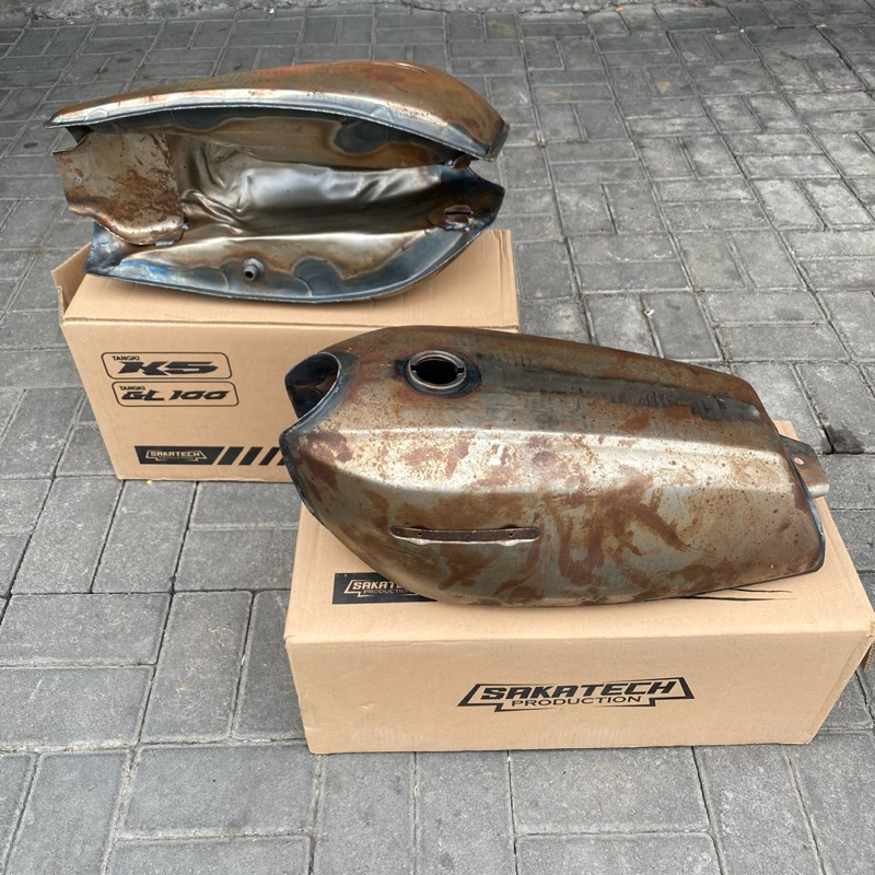 Jual tangki GL 100 tengki bensin GL 100 CB K5 SAKAtech nganjuk asli ...