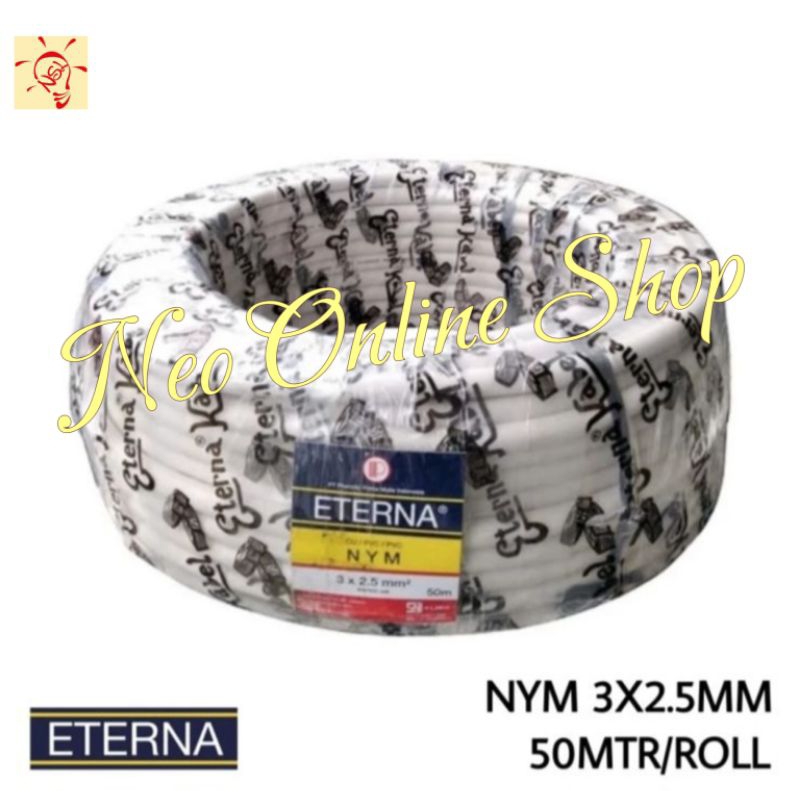 Jual Kabel Eterna NYM 3X2,5 3X2.5 mm Rol 50 Meter | Shopee Indonesia