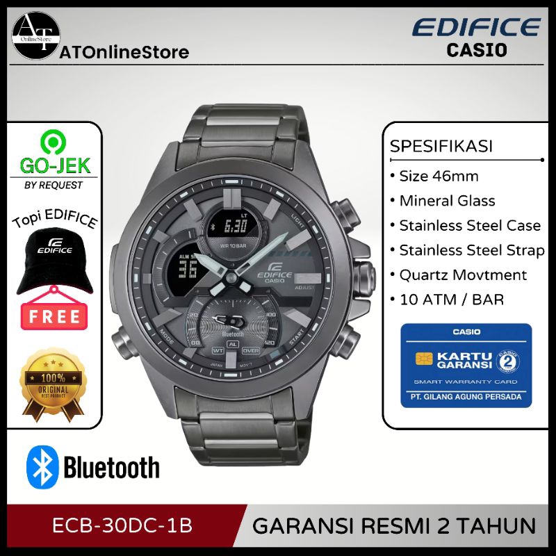 Jual Jam Tangan Pria Casio EDIFICE ECB-30DC-1B ECB30DC ORIGINAL Resmi | Shopee Indonesia
