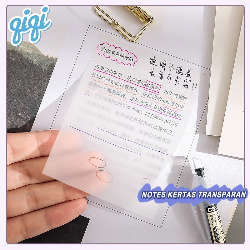 Jual sticky notes transparan/transparan sticky notes Putih/Transparent ...