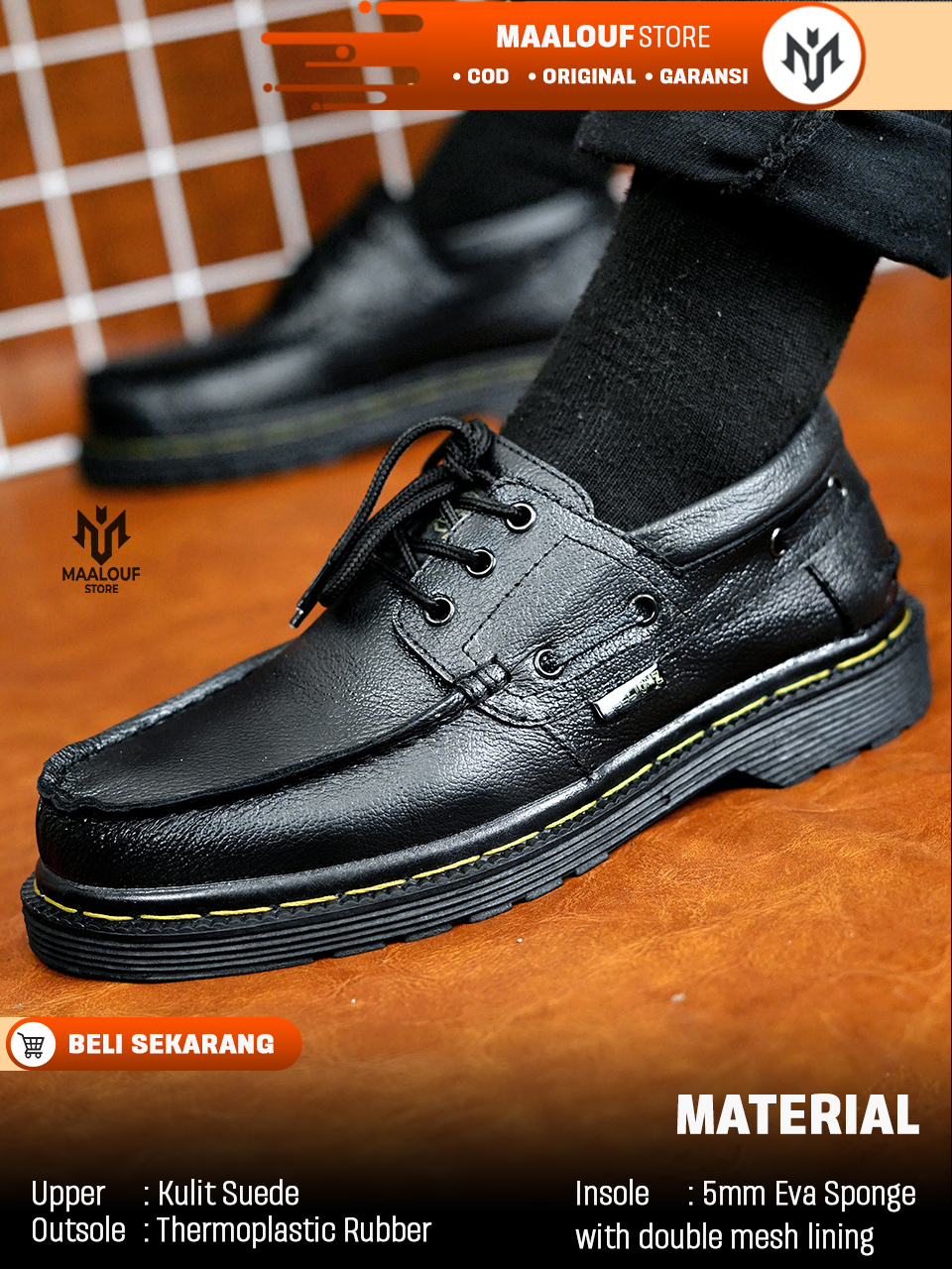 Jual MLF x ROMAN - Sepatu Docmart Pria Kasual - Loafers Formal Kerja Kantor - Sepatu Kondangan ...