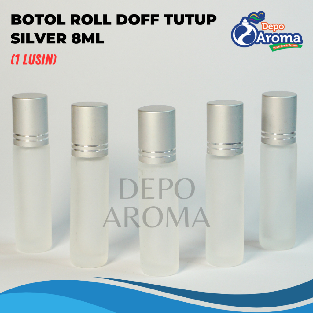 Jual Botol Parfum Roll Doff Tutup Silver 8ml - Botol Parfum Kaca Roll ...