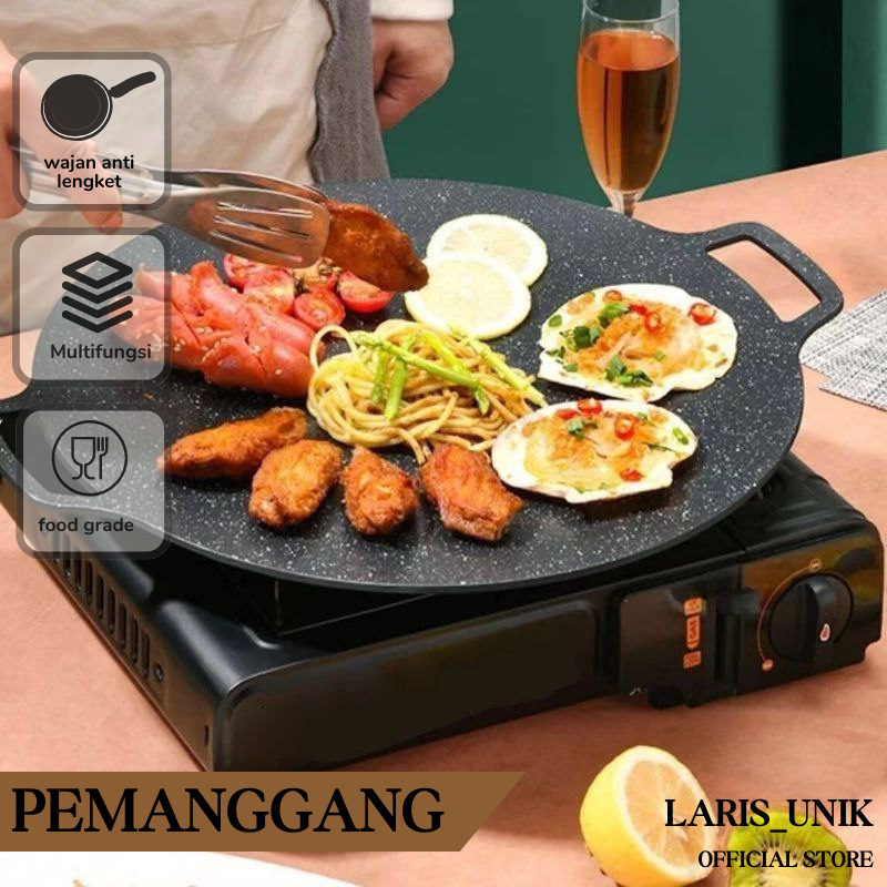 Jual Laris_Unik COD 34CM WAJAN KONDUKSI ALAT PANGGANG BBQ BARBEQUE ...