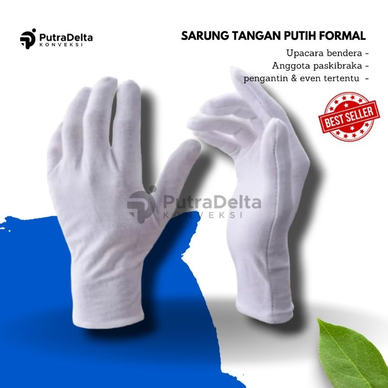 Jual SARUNG TANGAN PASKIBRA PUTIH, SARUNG TANGAN KAIN PUTIH POLOS ...