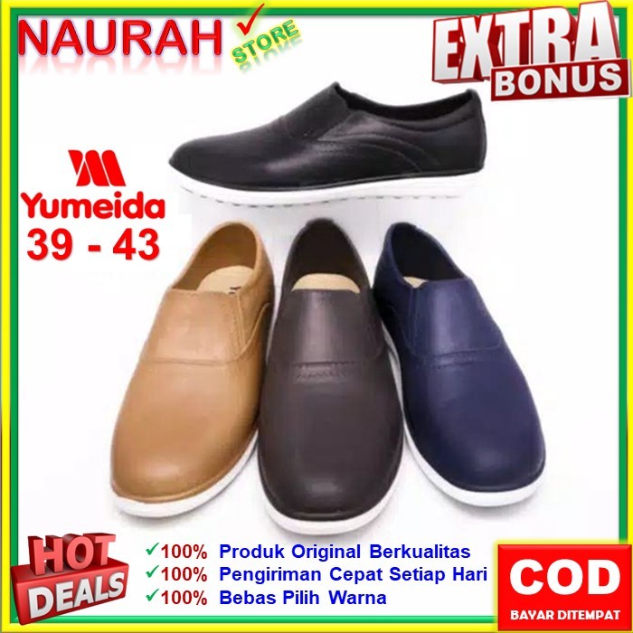 Jual Sepatu Pantofel Pria Yumeida SPF 5071 Slip On Pria Original Rubber ...