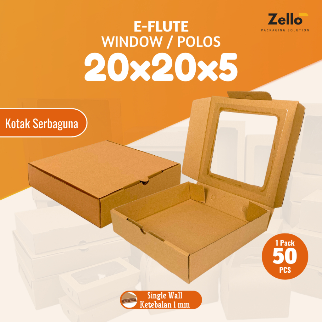 Jual E-Flute Kardus Coklat Tempat Packing Olshop Kotak Baju Souvenir ...