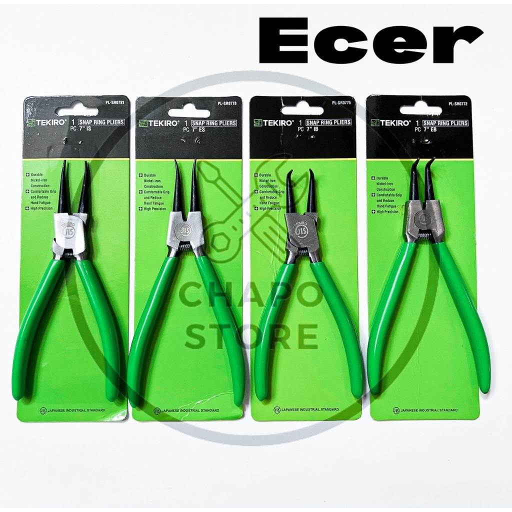 Jual Tekiro tang snap ring IS ES IB EB lurus bengkok tutup buka snap ...