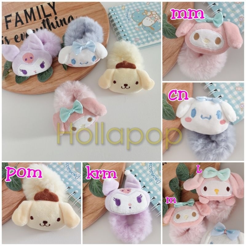 Jual HOP Ikat rambut bulu MEDIUM Head Motif Karakter Lucu Anak Cartoon ...