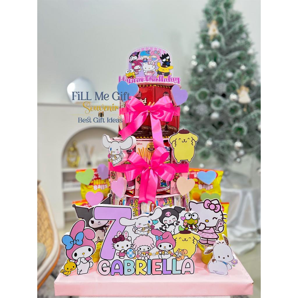 Jual Cinnamoroll Sanrio Kuromi Melody Pompompurin Jumbo Snack Tower