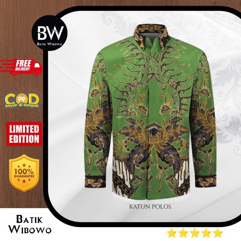Jual Kemeja kain batik premium bahan Pekalongan pria modern tulis katun ...
