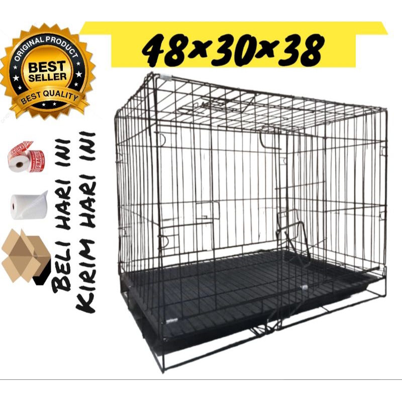 Jual KANDANG BESI LIPAT UKURAN 50×40×30 BESI TEBAL | Shopee Indonesia