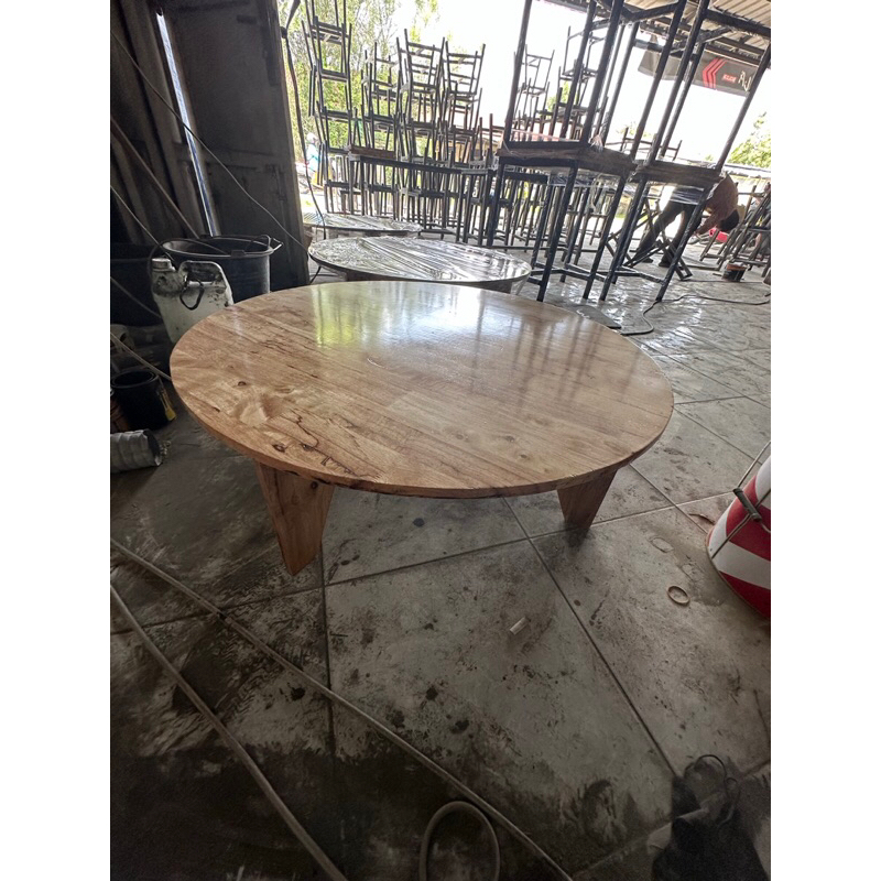 Jual Meja makan bulat / meja lesehan / meja bulat kayu / meja cafe ...