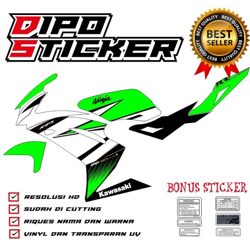Jual sticker striping ninja rr new 2015 anniversary bisa request ...