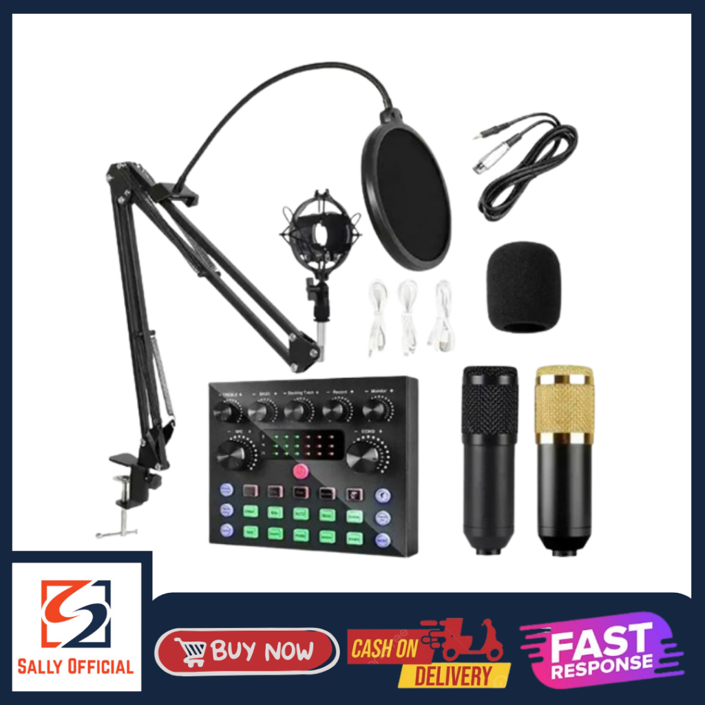 Jual Soundcard V8S Mixer USB External Sound Card Bluetooth Amplifier Effect V8S Singing Live ...