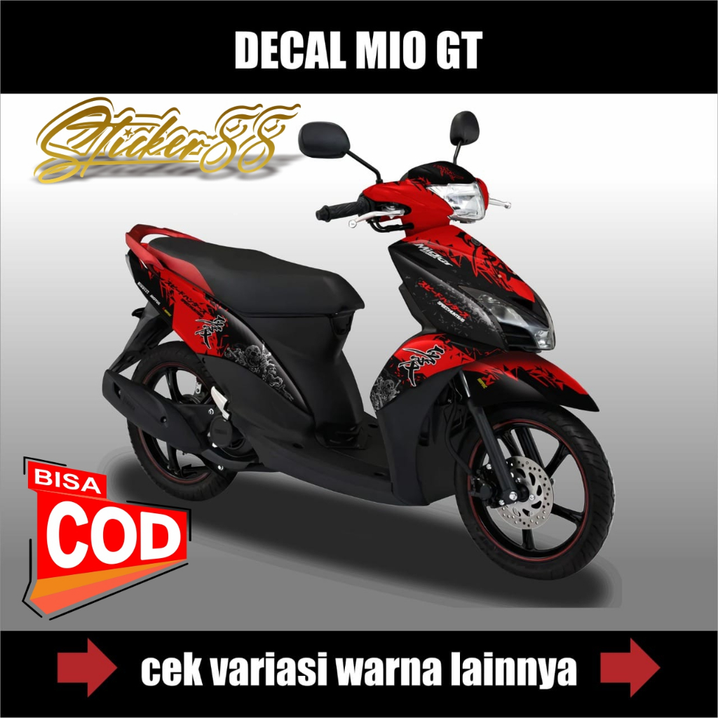 Jual DECAL FULL BODY YAMAHA MIO GT 115 MOTIF KANJI / STICKER DECAL FULL ...