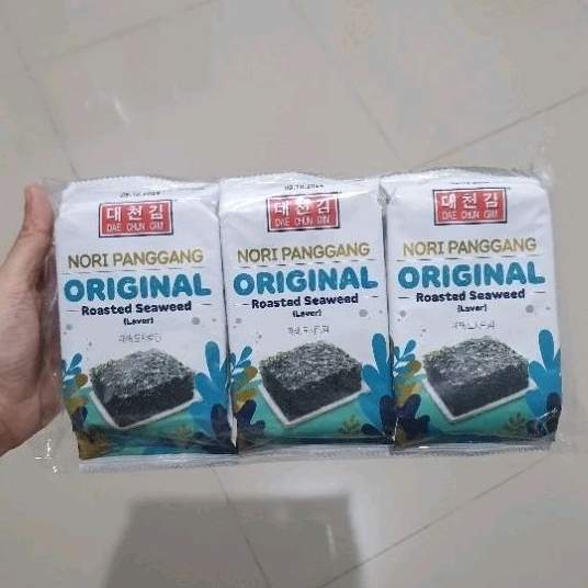 Jual DAE CHUN GIM seaweed nori Roasted ORIGINAL ( isi 3 / pack ...