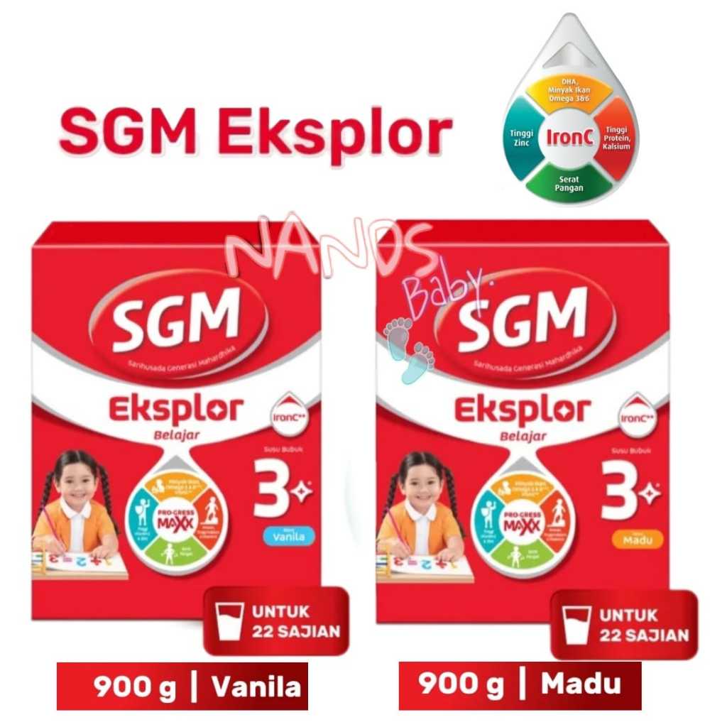 Jual SGM Eksplor 3+ Susu Bubuk Rasa Vanilla Madu 900GR | Shopee Indonesia