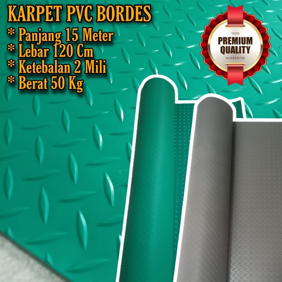 Jual RUBBER FLOORING PVC BORDES MAT TEBAL 2MM UKURAN PER 50CM X 120CM ...