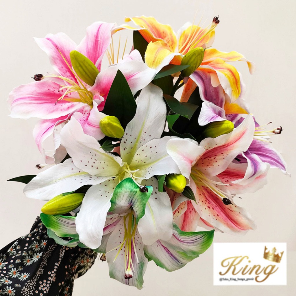 Jual Artificial Tiger Lily Flower Latex Bunga Lili Palsu Bahan Lateks ...