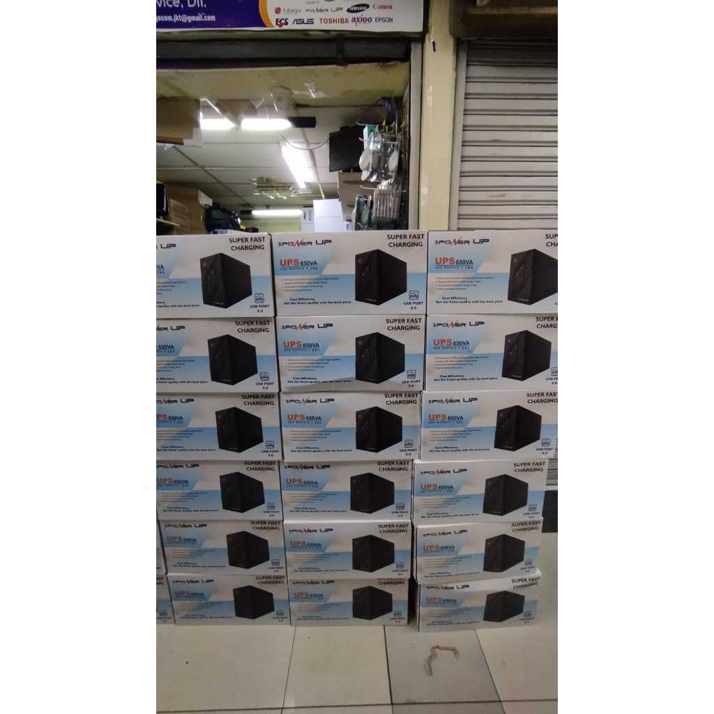 Jual UPS Power Up 650va ups 650 va + Stabilizer resmi | Shopee Indonesia