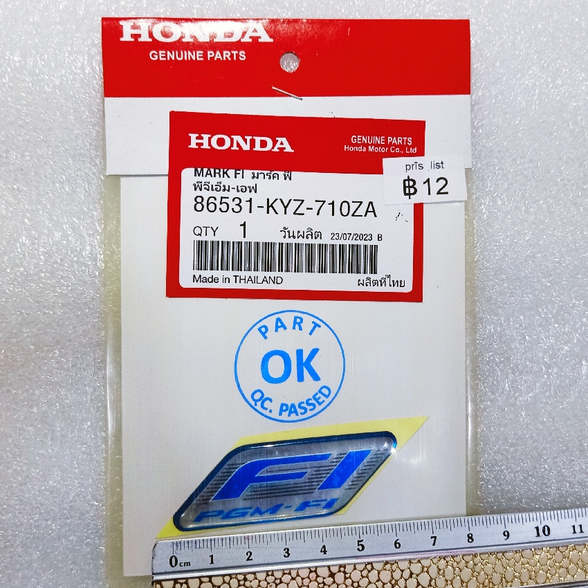 Jual 86531 KYZ 710ZA Sticker Stiker 3D Emblem Mark FI Honda PGM – FI ...