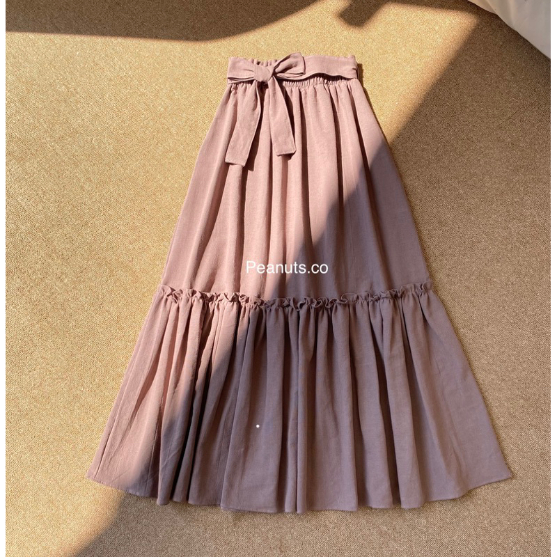 Jual Linen skirt | rok kuliah | rok aesthetic | rok lucu by Peanuts.co ...