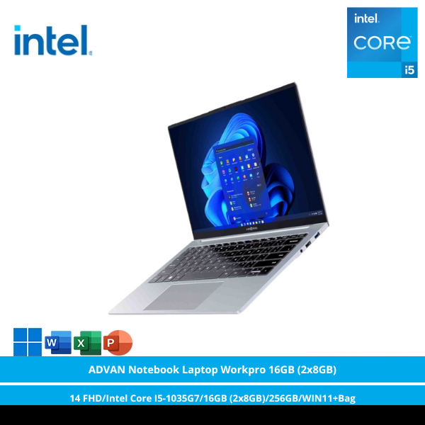 Jual ADVAN Notebook Laptop Workpro 16GB (2x8GB) [14 FHD/Intel Core I5 ...