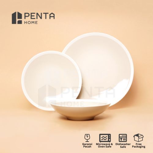 Jual PENTA HOME Piring/ Mangkok Keramik Plate / Bowl Zarcon Set | Shopee Indonesia