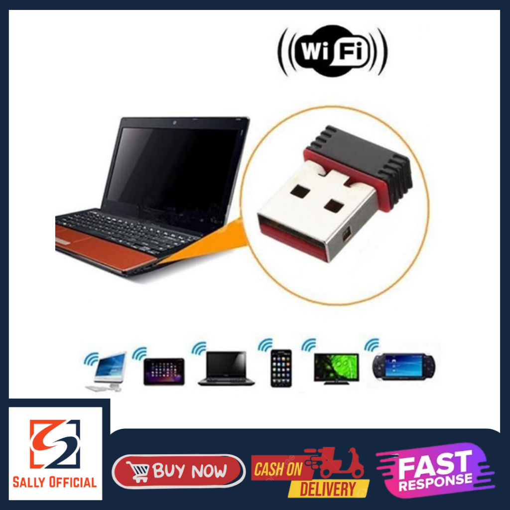 Jual Mini USB WiFi Wireless Adapter Network LAN Card 802.1 150Mbps Dongle | Shopee Indonesia
