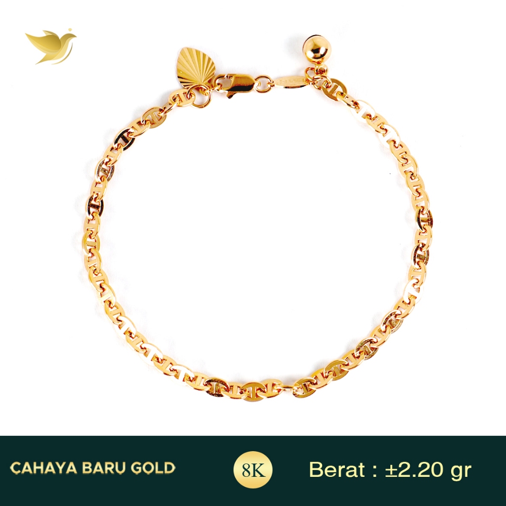 Jual HERCHAIN GOLD BRACELET 8K | Shopee Indonesia