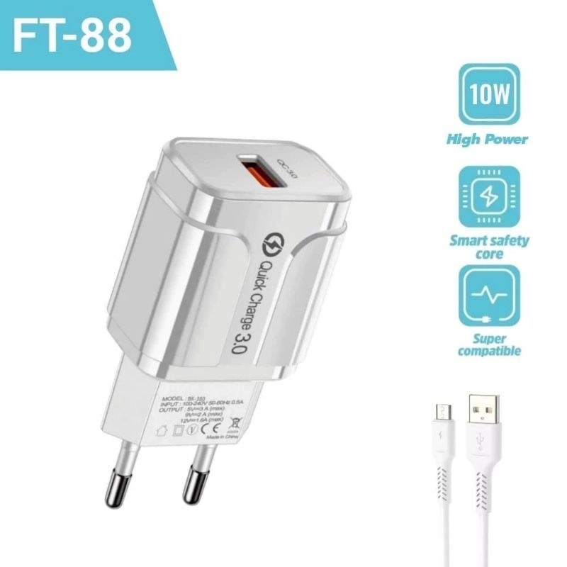 Jual Charger 18W Micro Usb Super Fast Charger - 《FT88》 | Shopee Indonesia