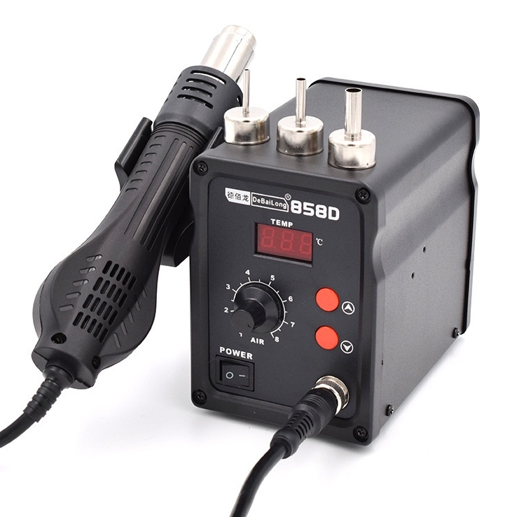 Jual Pemanas udara 858D dengan meja solder, dilengkapi dengan fitur ...
