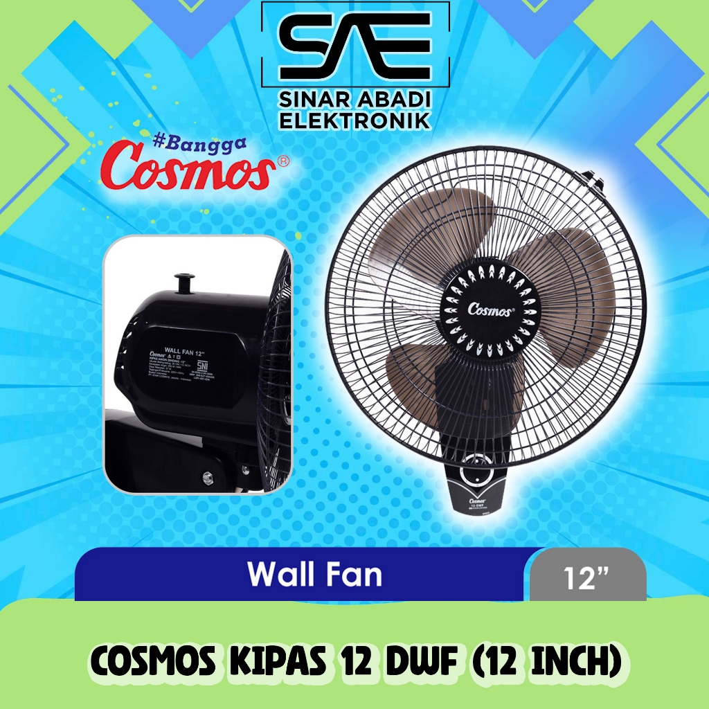 Jual [COD] WALL FAN COSMOS / KIPAS ANGIN COSMOS 12 DWF / 12-DWF (12 ...