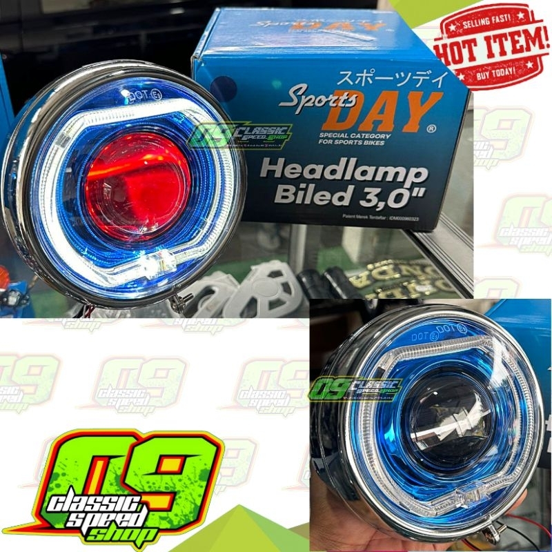 Jual Lampu Bieled biled bie bi led 3 inch Day set batok cb125 krom n ...