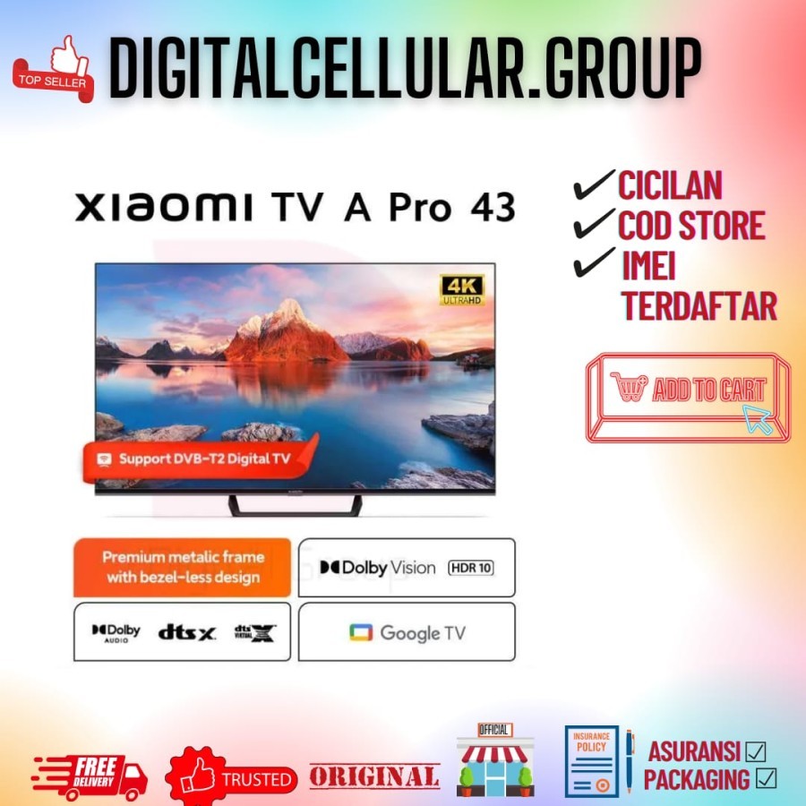 Jual XIAOMI TV A PRO 43 UHD 4K | Shopee Indonesia