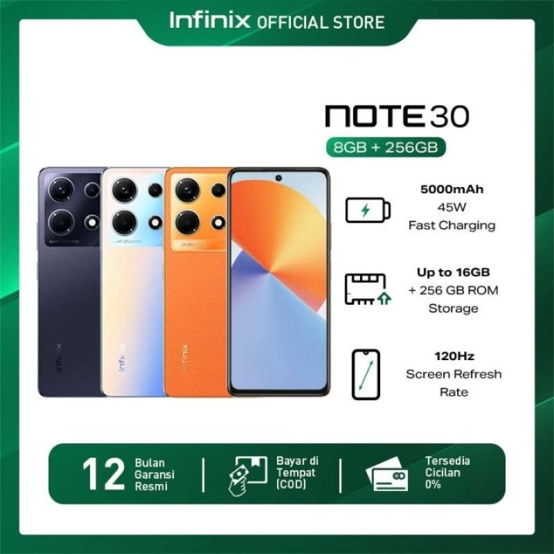 Jual INFINIX NOTE 30 RAM 8+8GB ROM 256GB GARANSI RESMI INFINIX | Shopee ...