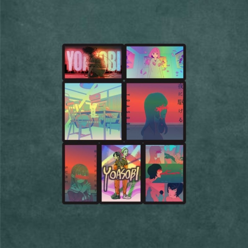 Jual Stiker Yoasobi Hologram Satuan dan Satu Paket Case Hp dan Laptop 7 ...