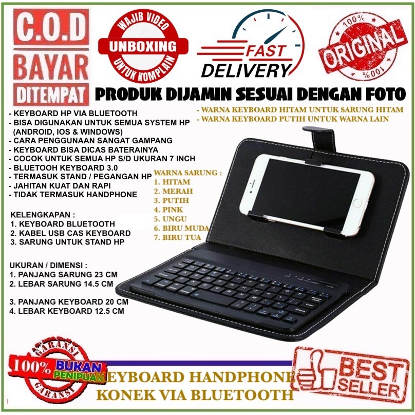 Jual WIRELESS KEYBOARD 3.0 HP BLUETOOTH ANDROID IOS WINDOWS STAND HP ...