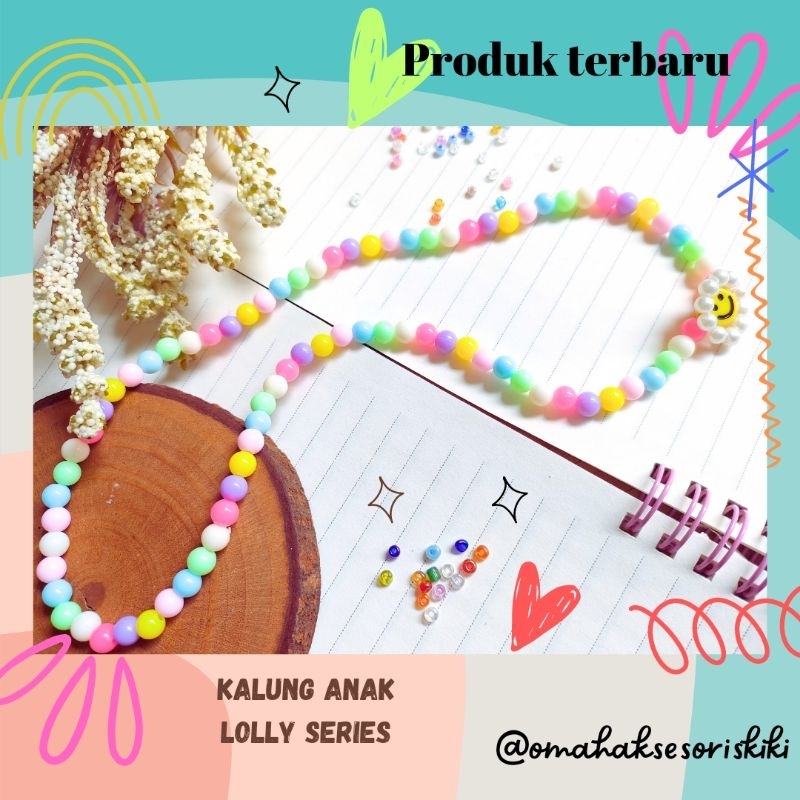 Jual Kalung Anak Cewek Kalung Manik manik Kalung anak Bisa Custom Nama ...