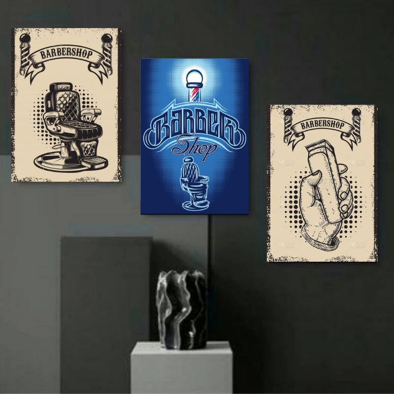 Jual Hiasan Dinding Barbershop Walldecor Barber shop Vintage Dekorasi ...